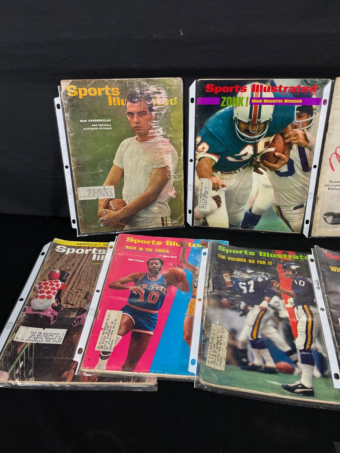 Lot of Vintage Sports Illistrated Magazines from 1950-70s