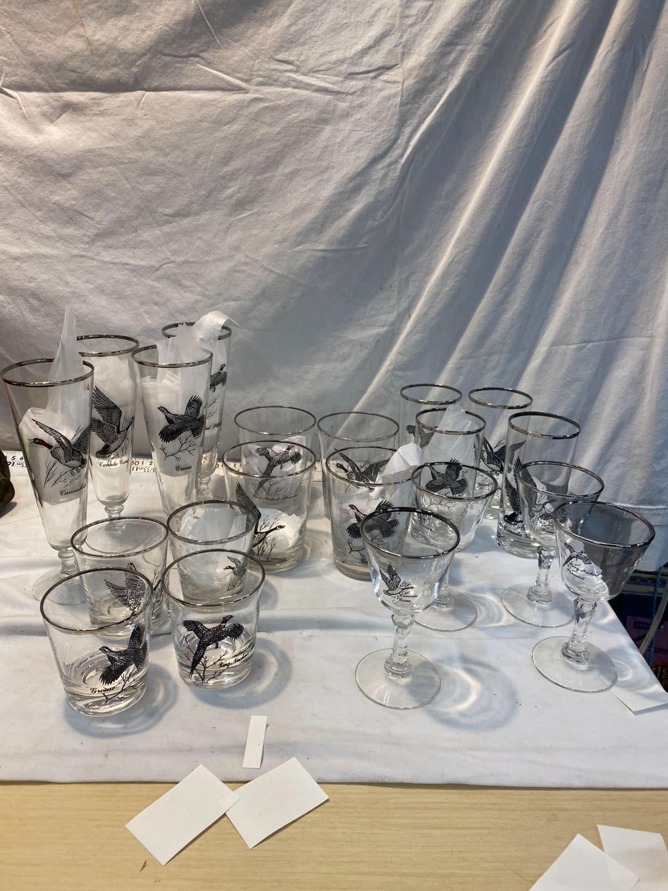 Vintage bar glass set