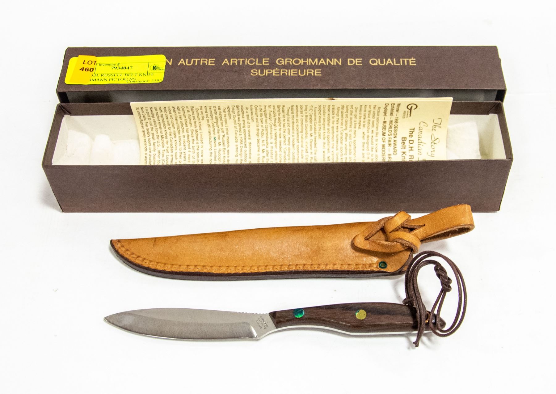 THE D.H. RUSSELL BELT KNIFE GROHMANN PICTOU NS