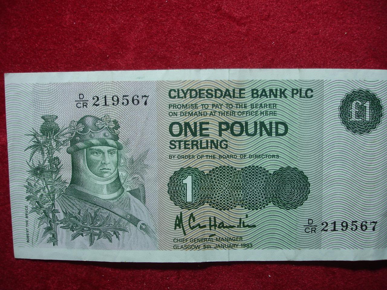 BANK OF CLYDESDAL 50 ONE POUND NOTES