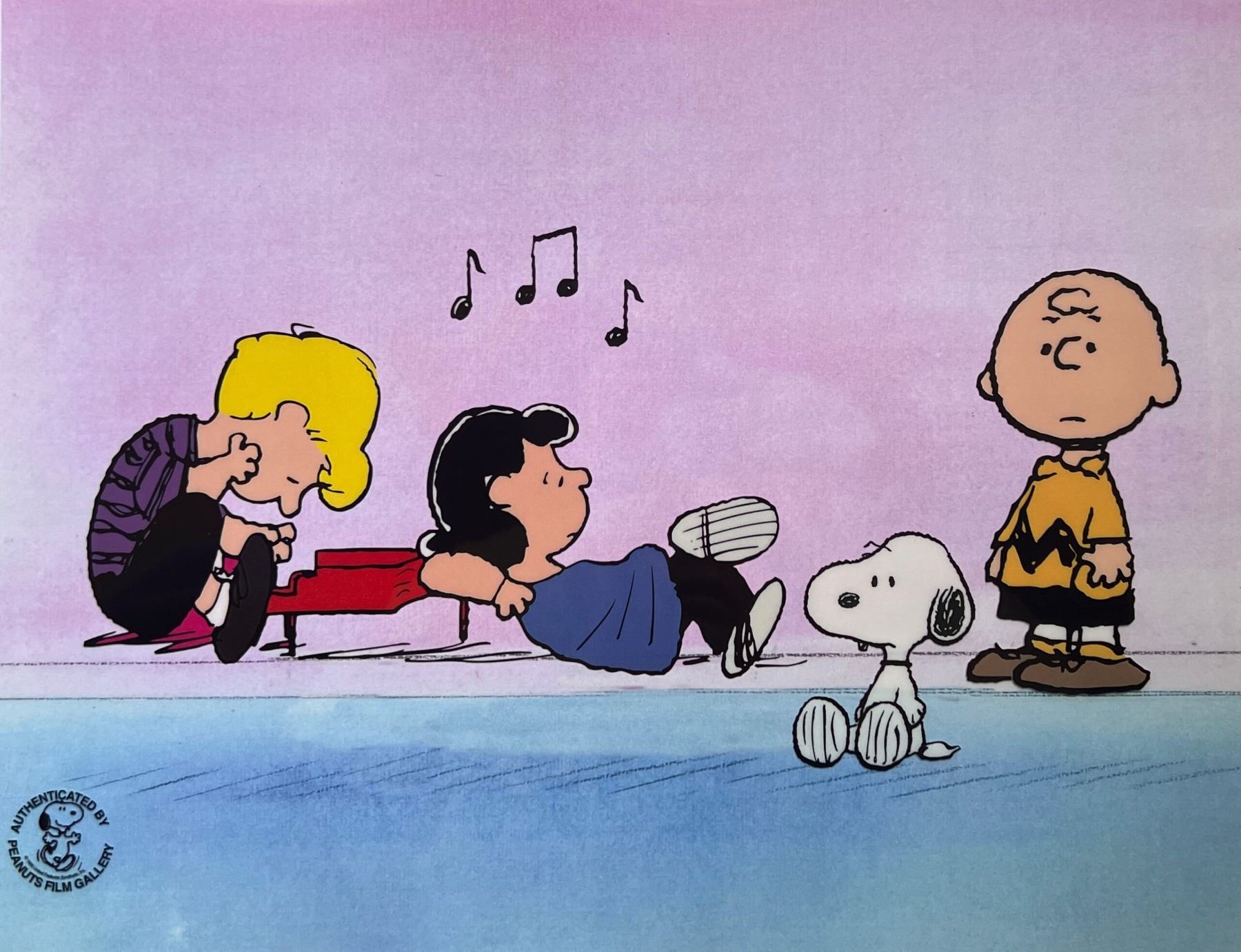 PEANUTS Sericel Animation Art Lucy Snoopy Charlie Brown Schroeder