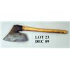 Medieval style large iron axe with armorer’s mark, axe head approx. 11 ...