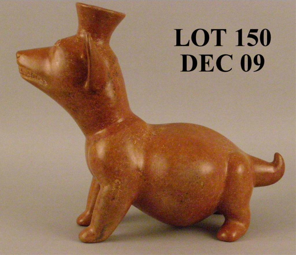 Pre-columbian Colima dog incensario circa 400-800AD from the West coast ...