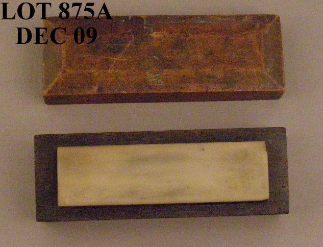 Antique Arkansas Sharpening Stone in Original Wood Box. Pre-1930.