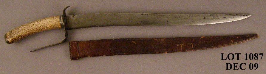 “D”- Guard Bowie Knife Circa 1840-80’s, purportedly from Texas. 16 ...