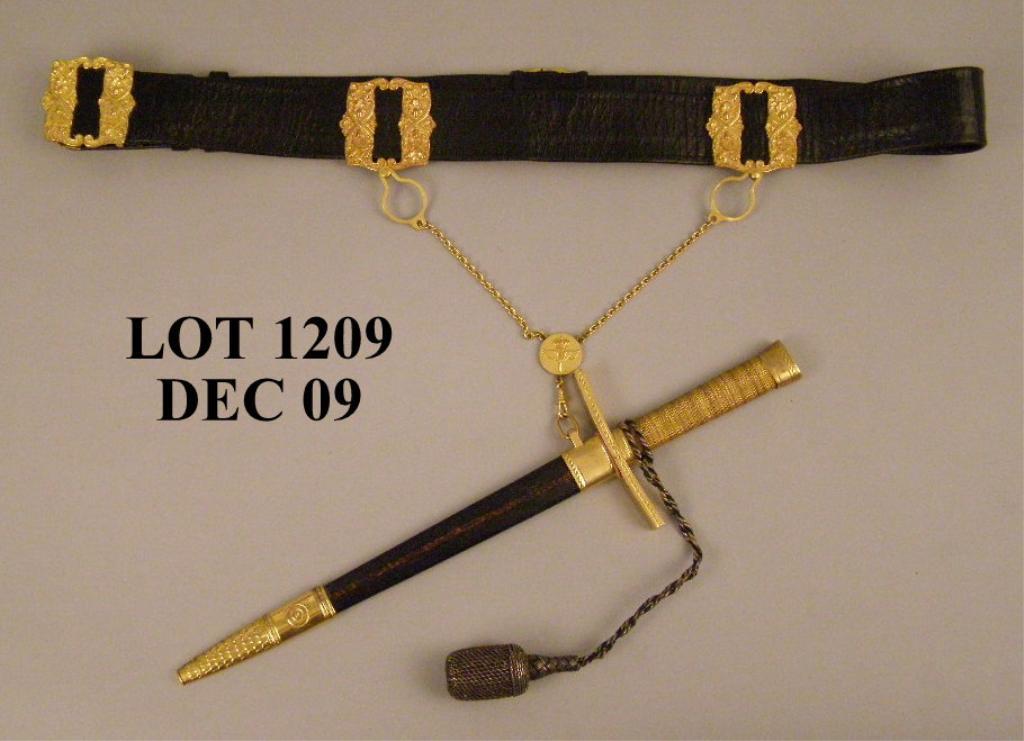 Royal Swedish air force dagger with original fancy brass mounts, all ...