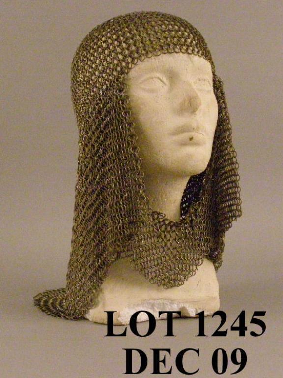 Ladies “Coif” or chainmail head cover. Handmade by Martin Tobin for ...