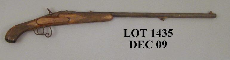 Antique Flobert action single shot rifle, .22 cal., 22” octagon barrel ...