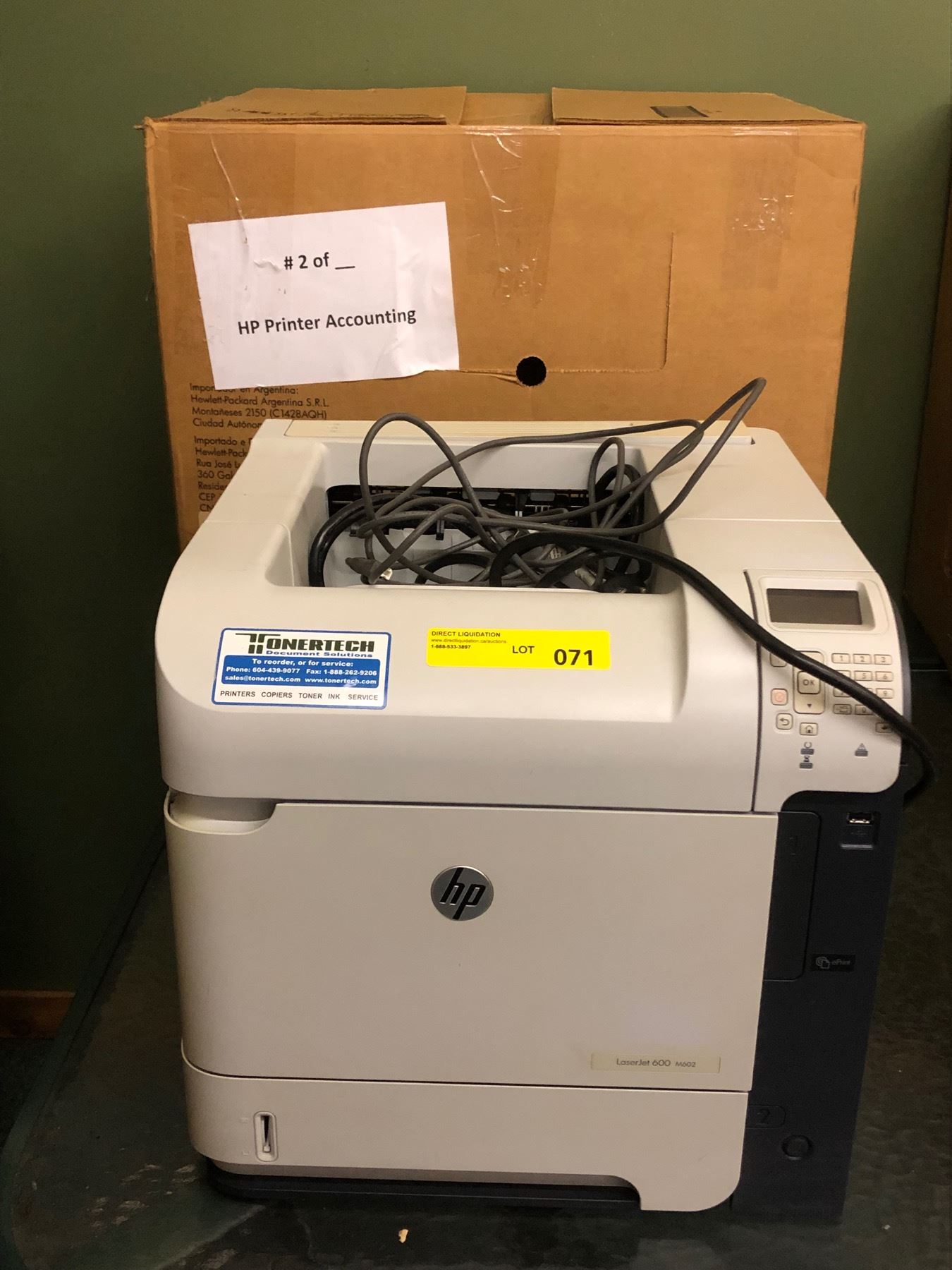 HP Laser jet 600 printer, model M602