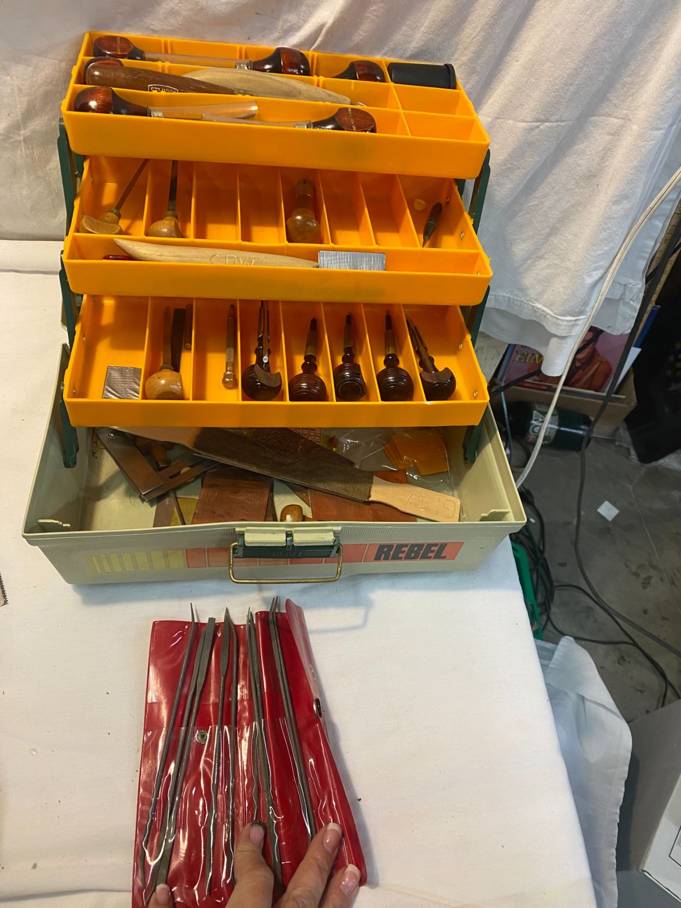 Specialty tools Ramelson USA etc wood carving knives, gouges, awls etc