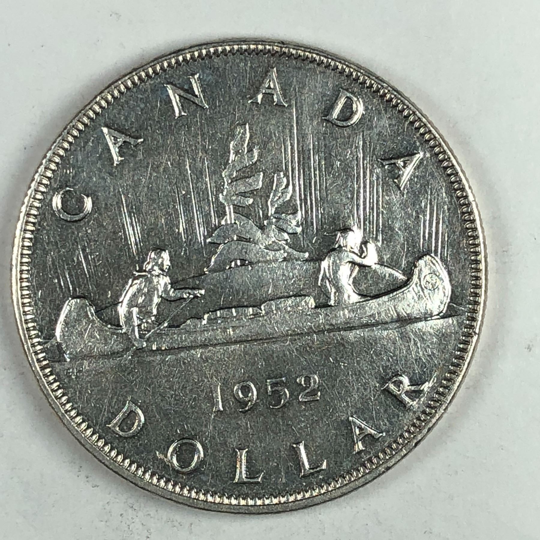 1952 King George VI Canadian Silver Dollar NWL