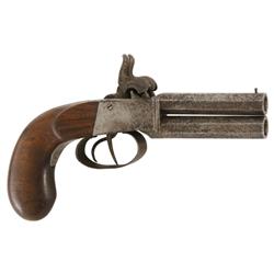Unmarked European Percussion Over-Under Pistol