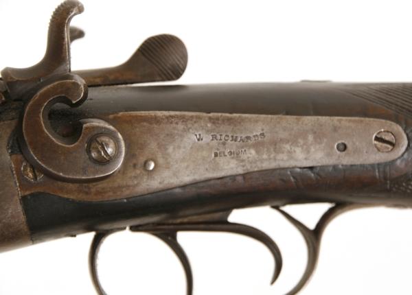 W. Richards Belgian 12 gauge double barrel shotgun