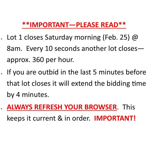 IMPORTANT INFO - PLEASE READ IMPORTANT INFO - PLEASE READ