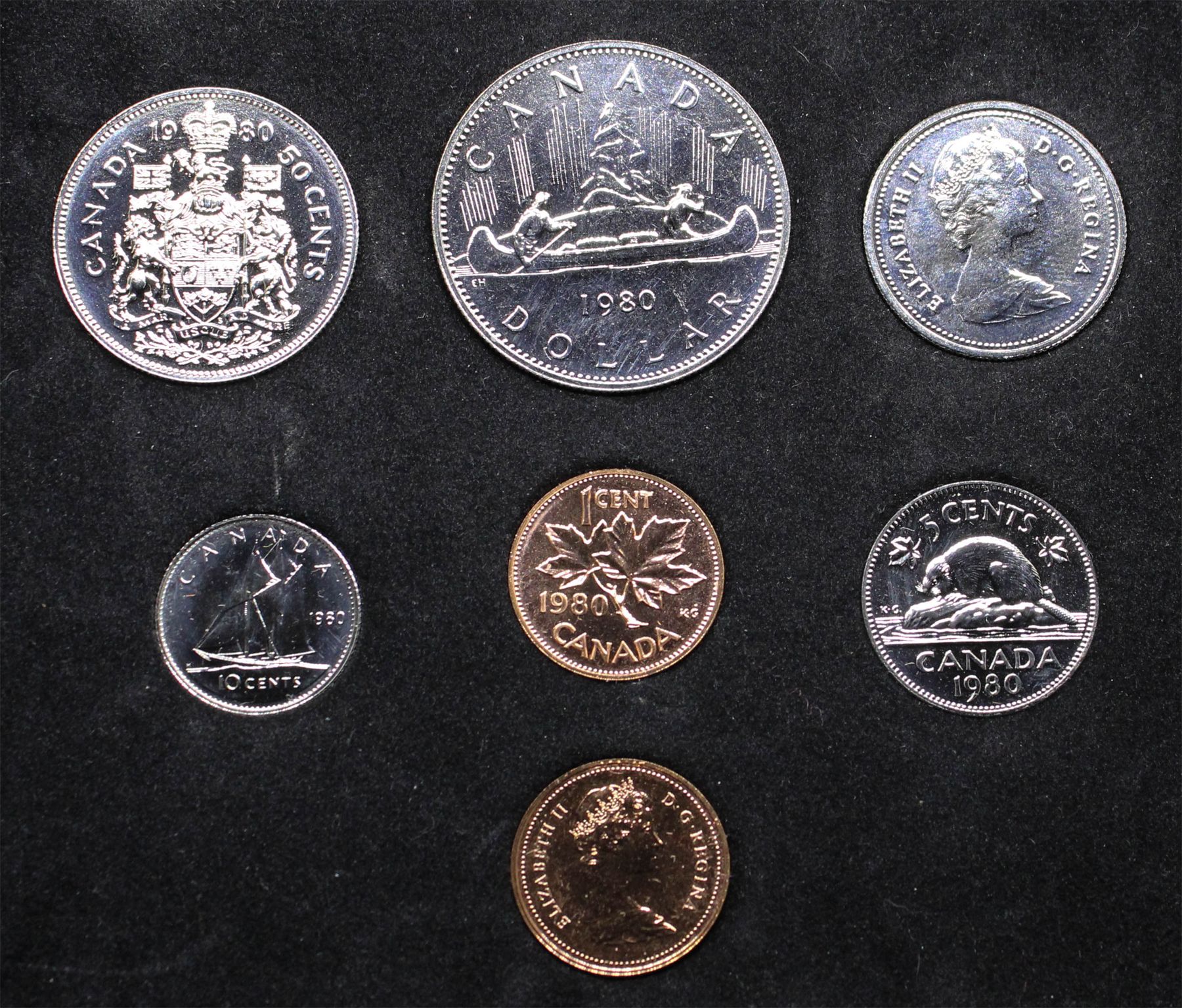 1980 CANADA DOUBLE PENNY YEAR COIN SET