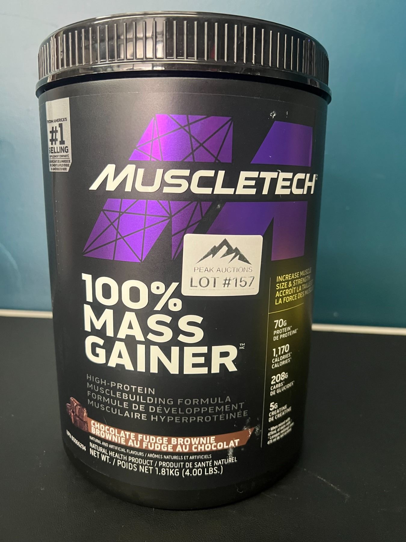 Lot of 1 MuscleTech 100% Mass Muscle Gainer High-Protein Powder ...