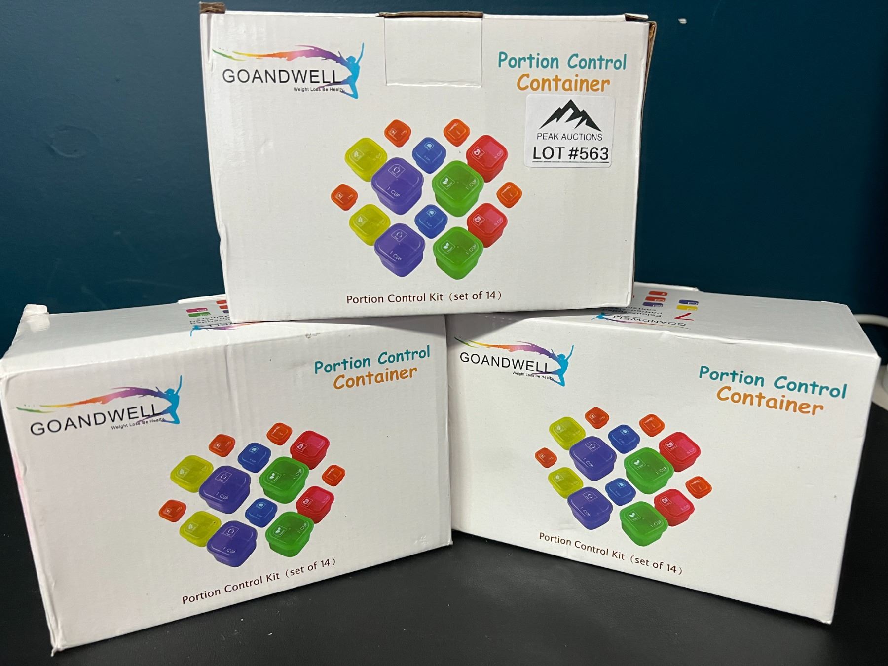 Lot of 3 Boxes of Portion Control Containers - 14pcs Per Box