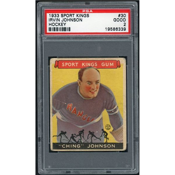 1933 Sport Kings #30 Ching Johnson (PSA 2)