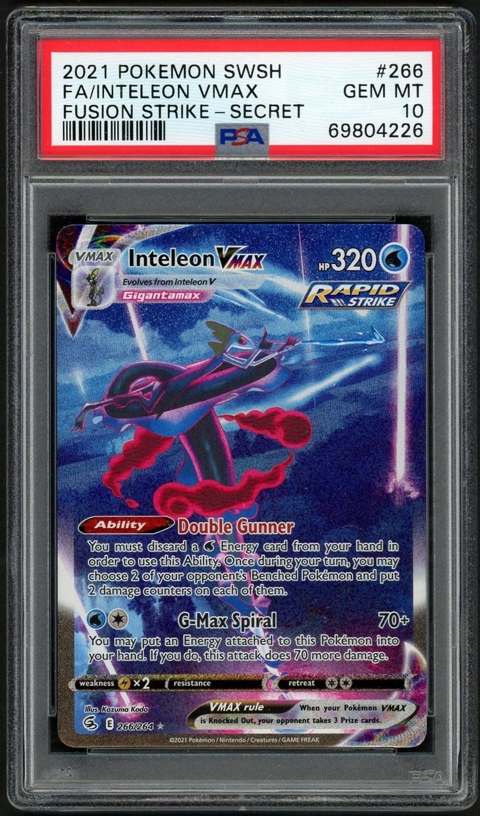 Pokemon: 2021 Inteleon VMAX FA (PSA 10) GEM!