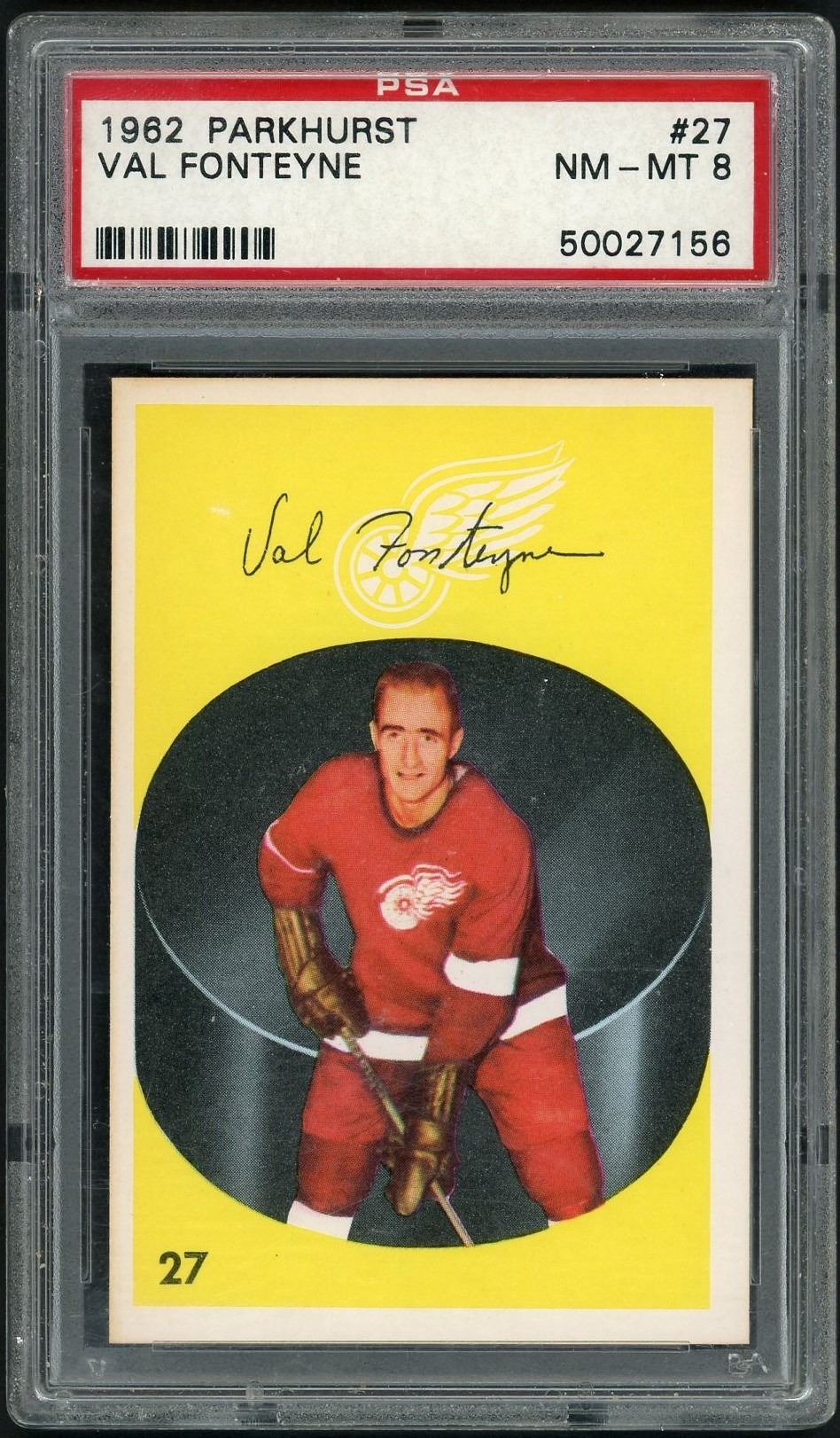 1962-63 Parkhurst #27 Val Fonteyne (PSA 8)