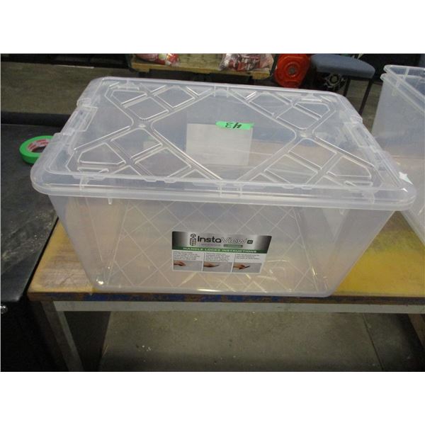 CLEAR STORAGE TOTE (45 QUART) WITH LID