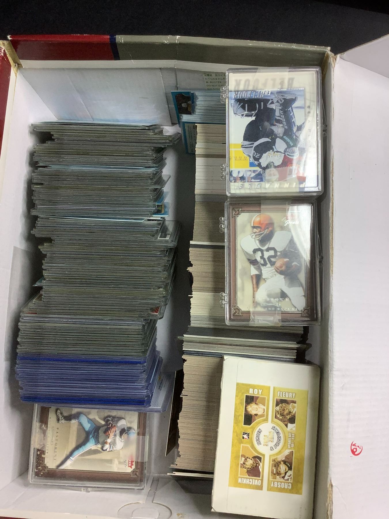 Box Of Assorted Sports Cards Including; Hockey, Baseball, Basketball