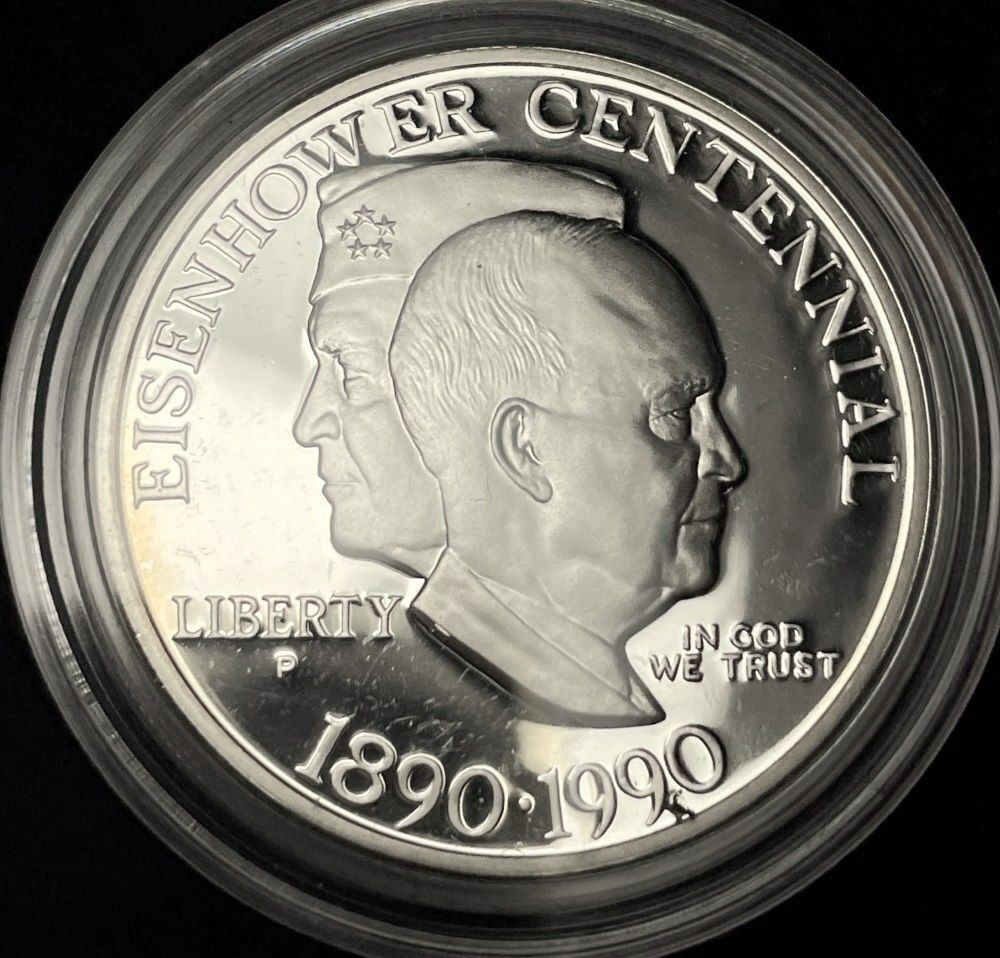 1990-P Eisenhower U.S. Proof Silver Commemorative Dollar MS69