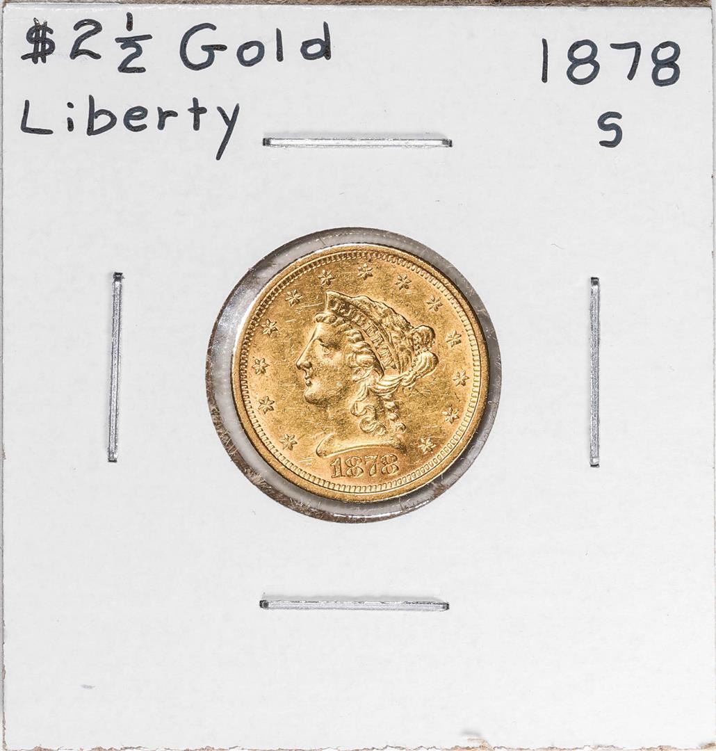 1878-S $2 1/2 Liberty Head Quarter Eagle Gold Coin
