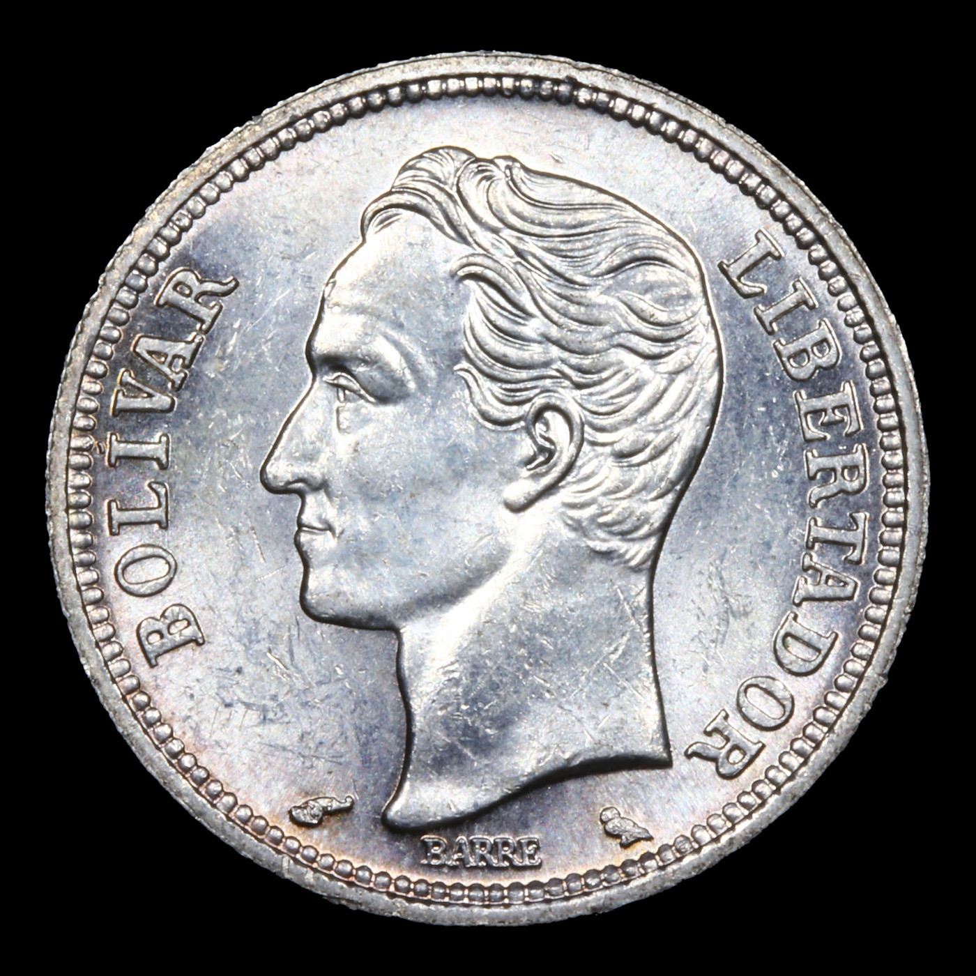 1960 Venezuela 1 Bolivar Silver Coin Y-37a Grades Select Unc