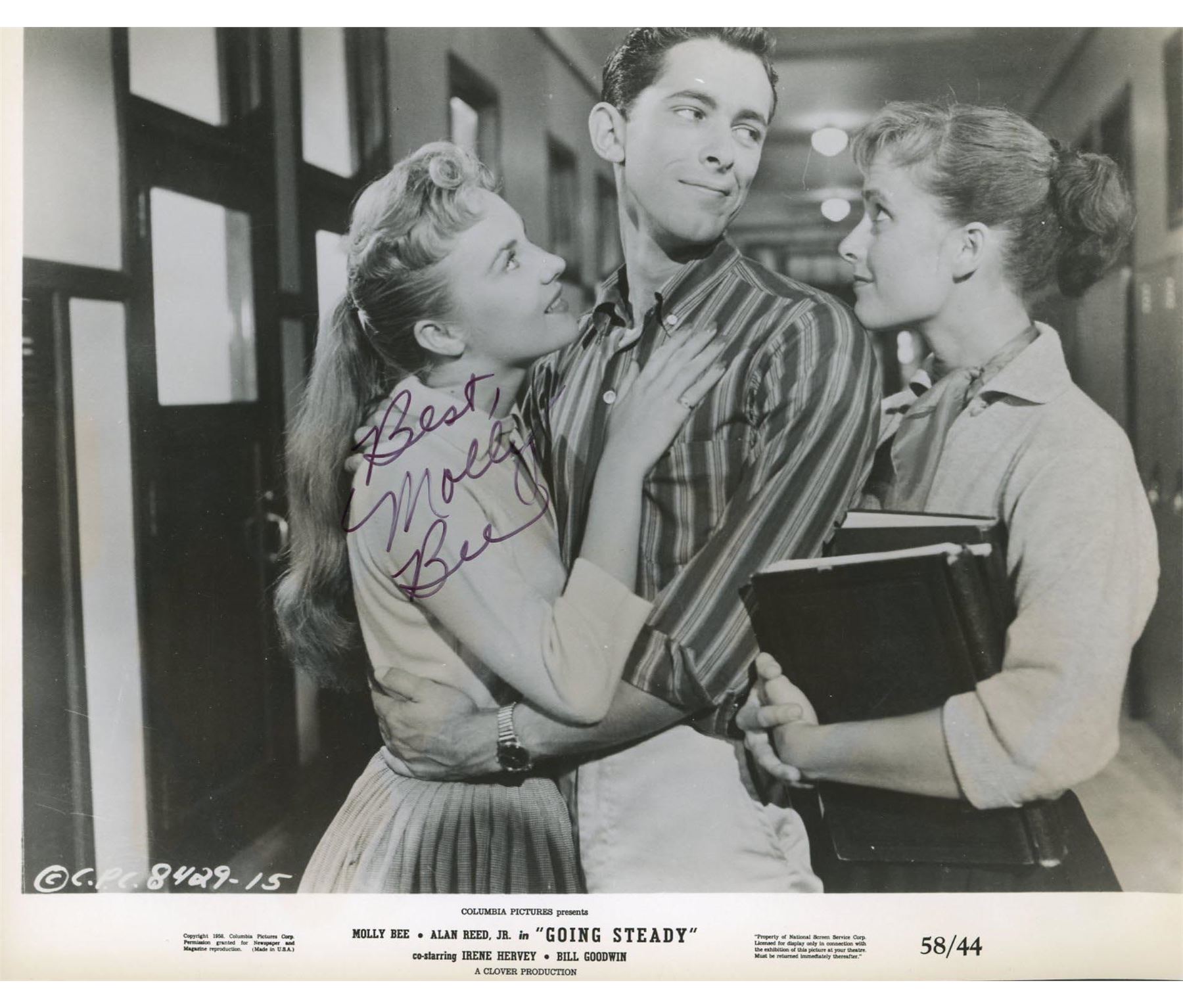 Going Steady Molly Bee signed lobby card