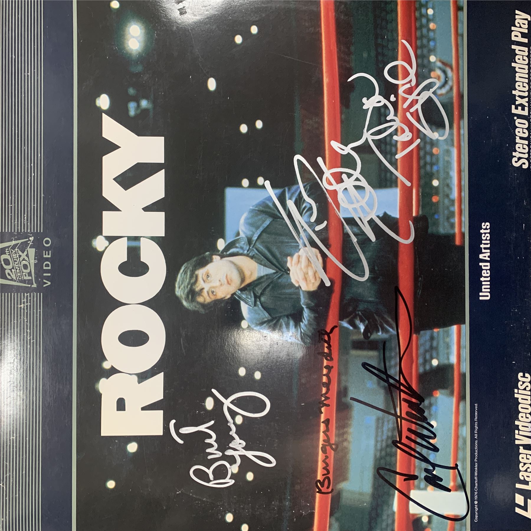 Rocky signed laser disc