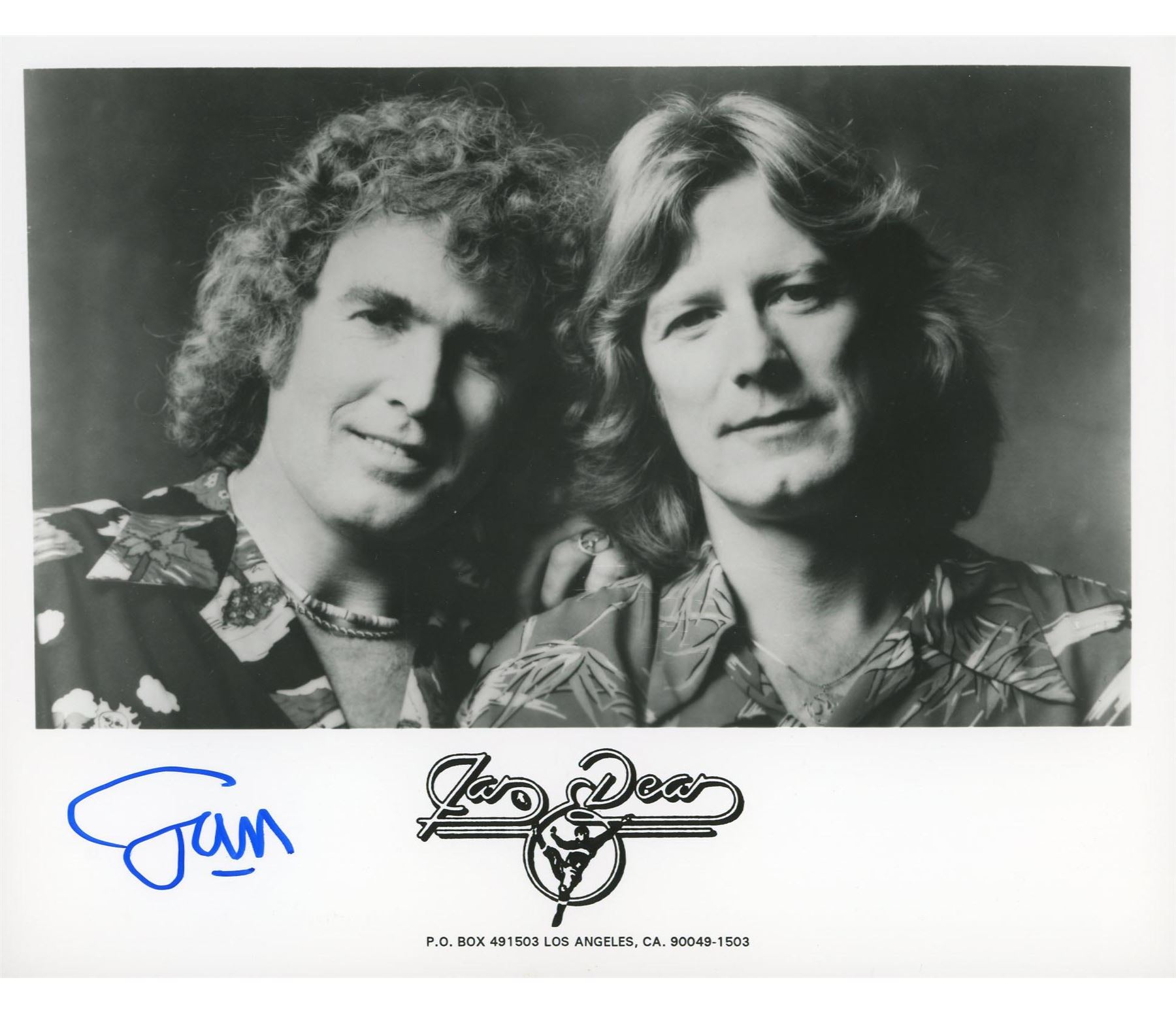 Jan and Dean signed promo photo