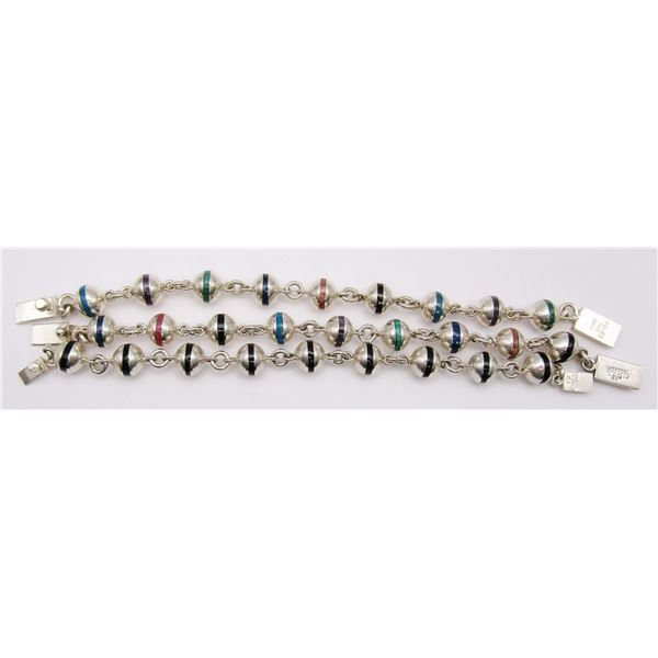 (3) MEXICO 925 "STAMPED" BRACELETS