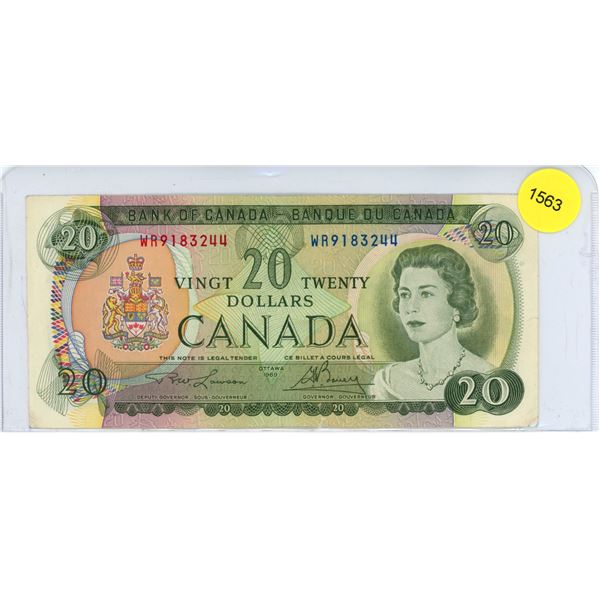 1969 Canadian Twenty Dollar Bill 1969 Canadian Twenty Dollar Bill