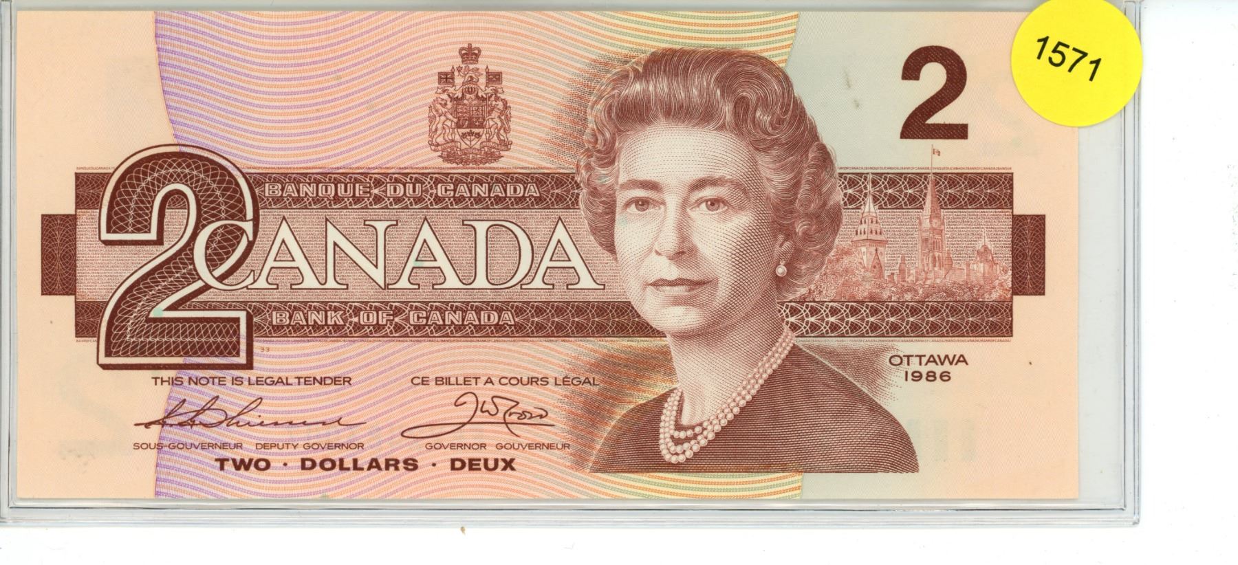 1986 Canadian Two Dollar Bill - Schmalz Auctions