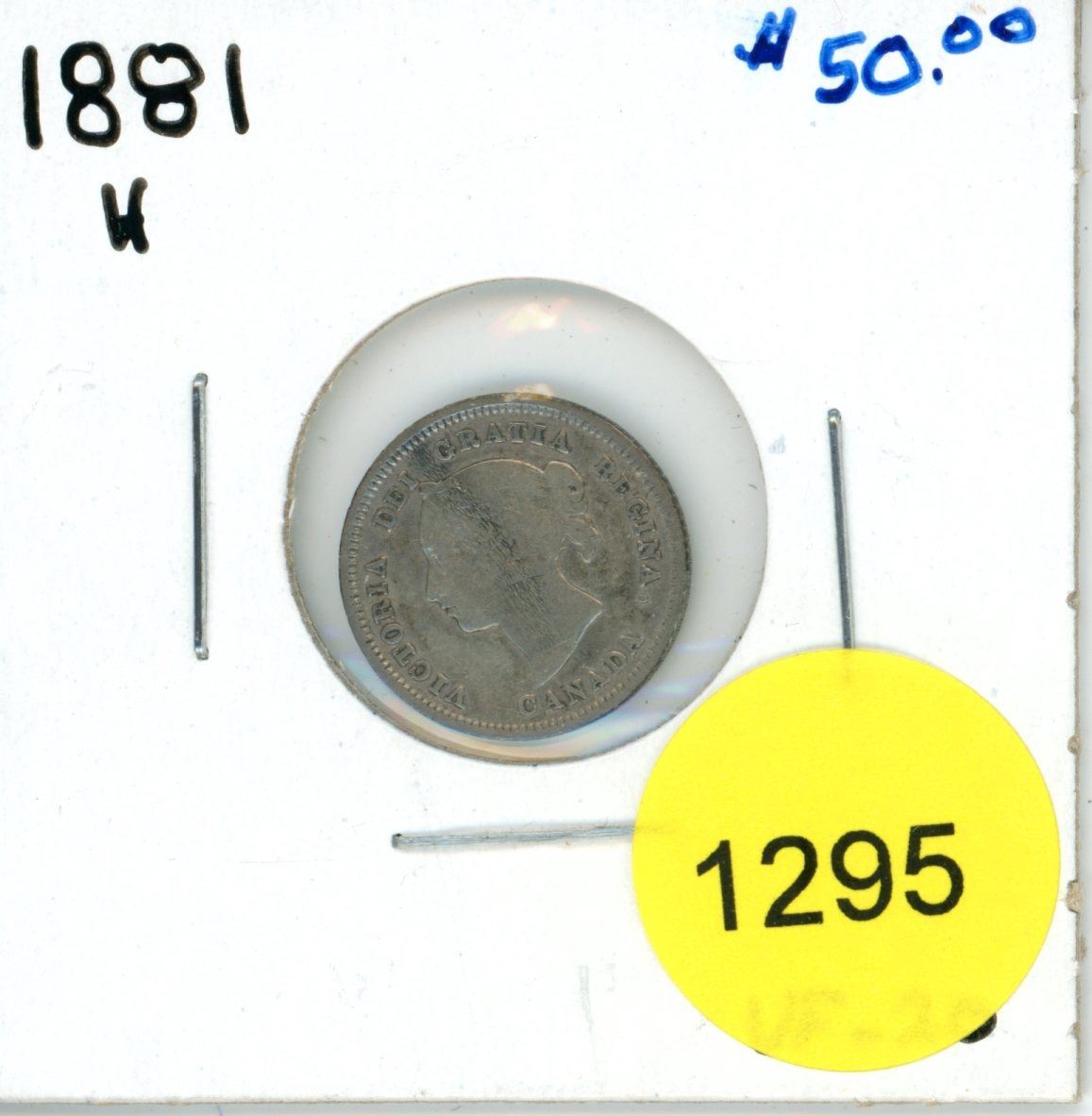 1881H Canadian Silver Five Cent Coin - Schmalz Auctions