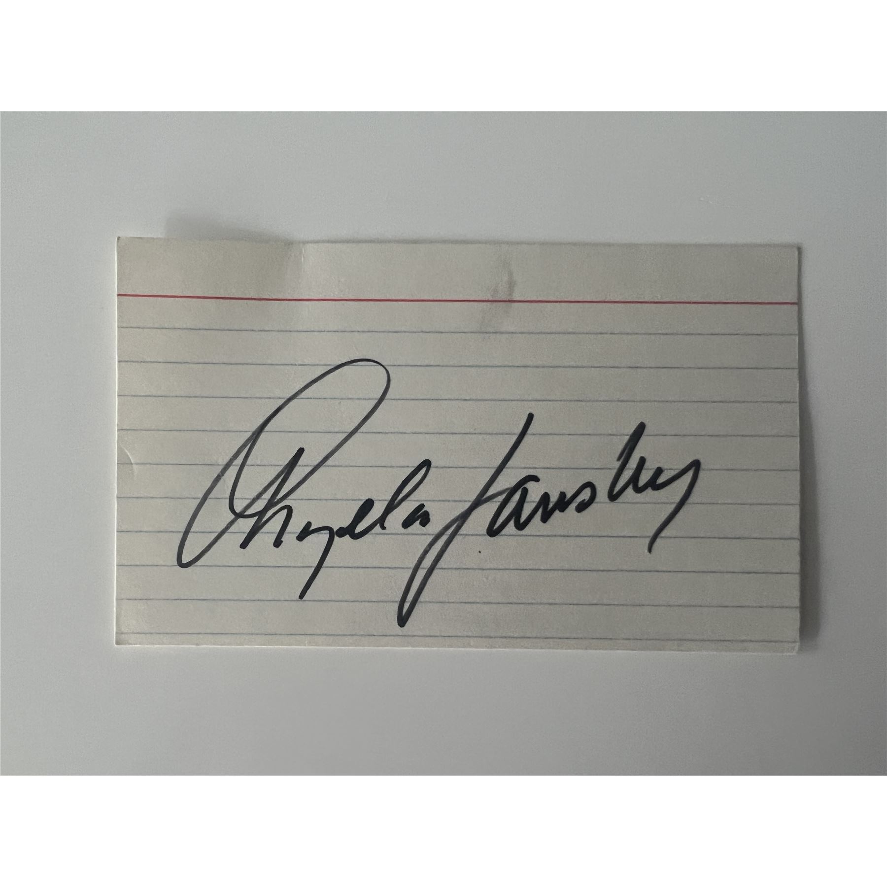Angela Lansbury original signature