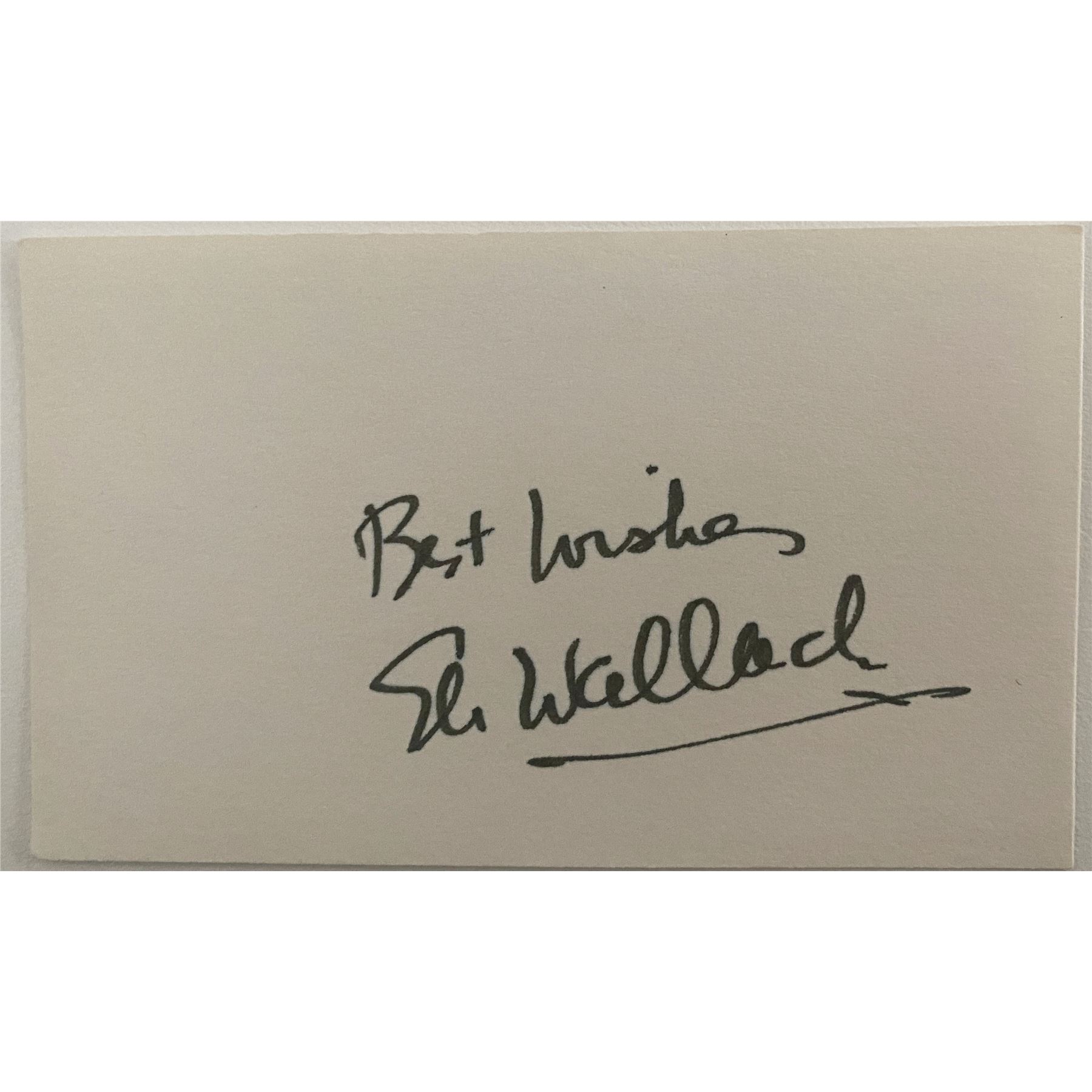Eli Wallach original signature