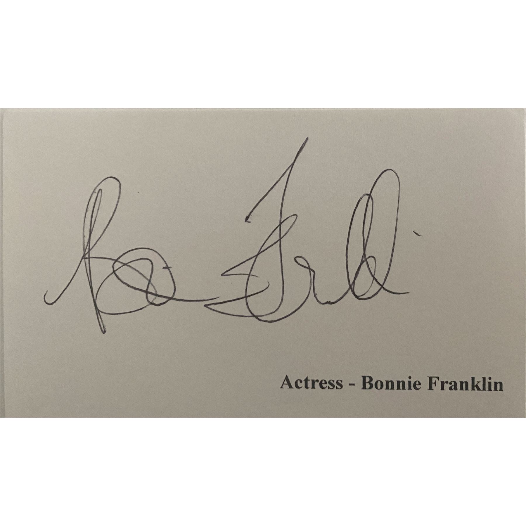Bonnie Franklin original signature