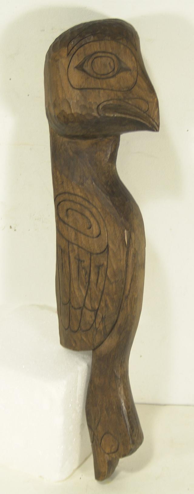 Northwest Coast Carved Cedar Eagle Staff