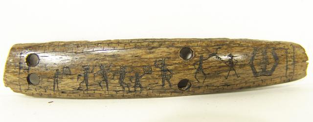 Eskimo Bone Scrimshaw