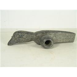 Carved Stone Bird Pipe