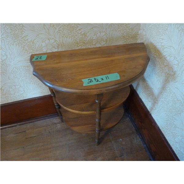 Half Moon occasional table 3 shelves