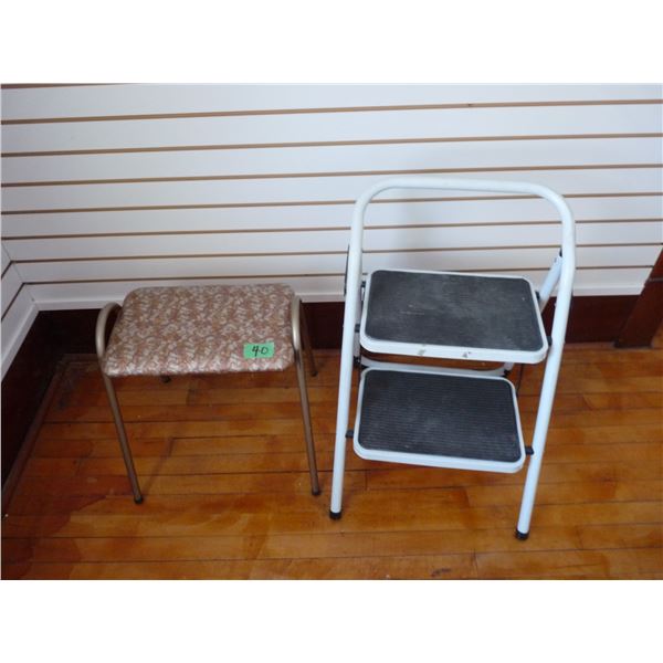 Stacking stool and two step folding step stool