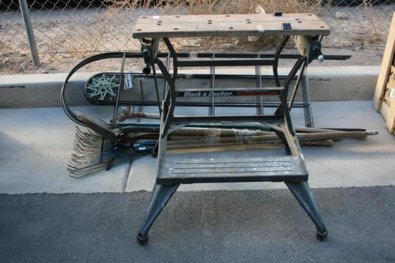 Yard Tools, Work Bench & Wire Trellis