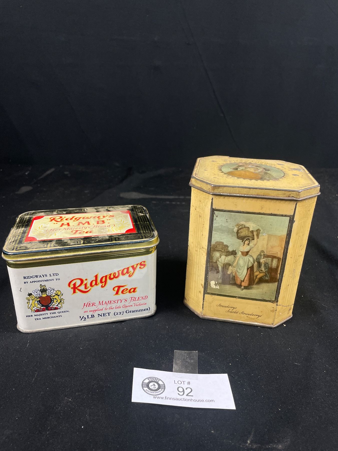 2 Vintage Collectible Tea Tins, Made In England