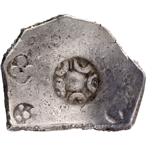 Very Rare Scyphate Silver Punch marked Five Shana Coin of Shakya Janapada.
