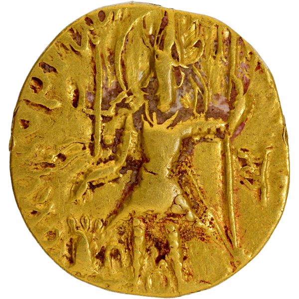 Very Rare Vasishka Gold Dinar Oesho type Coin of Kushan Dynasty.