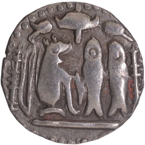 Rare Silver Kahavanu Coin of Uttama Chola of Chola Empire with tiger ...