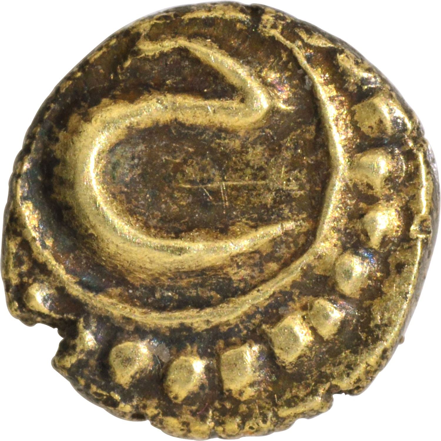 Mysore Kingdom, Tipu Sultan Nagar Mint, Gold Fanam Coin with Hijri Year